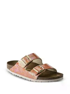 BIRKENSTOCK Arizona Reptile Effect Leather Flip-flops