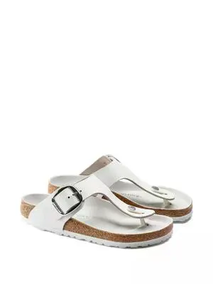 BIRKENSTOCK Big Buckle Leather Flip-flops - White