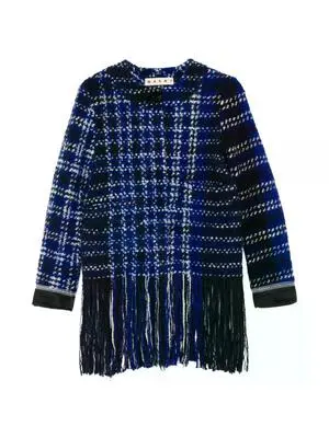 Marni Fringed Tartan Jacket