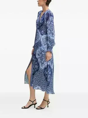Hale Bob Noor V-neck Printed Midi Dress