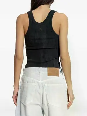 HAIKURE Gem Ribbed-knit Tank Top - Black