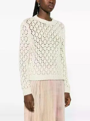 Fabiana Filippi Open-knit Crew-neck Sweater - Neutrals