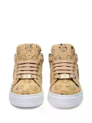 Philipp Plein Jacquard Monogram Low-top Sneakers - Brown