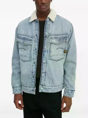 G-star Raw Collared Jacket With Patch Pockets - Blue