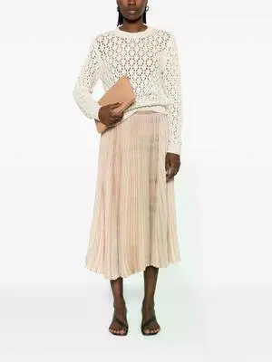 Fabiana Filippi Pleated Midi Skirt - Neutrals
