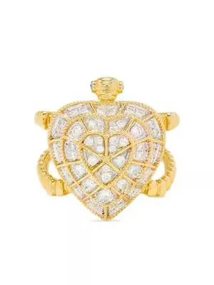 Yvonne Léon 9k Yellow Tortoise Diamond Ring - Gold
