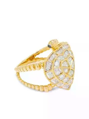 Yvonne Léon 9k Yellow Tortoise Diamond Ring