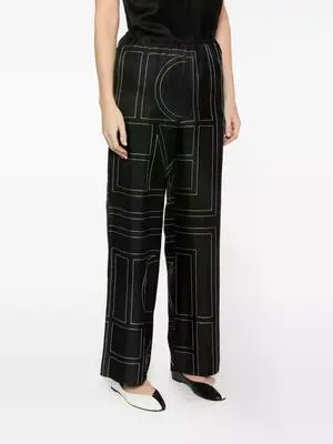TOTEME Monogram Silk Trousers