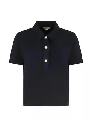 Vince Buttoned Polo Top - Blue