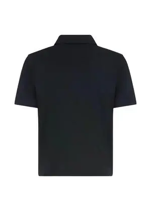 Vince Buttoned Polo Top - Blue