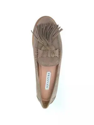 AQUAZZURA Tassel Loafers - Brown