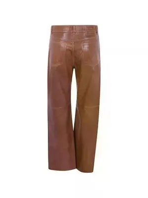 Max Mara Leather Straight Trousers