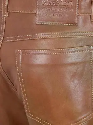 Max Mara Leather Straight Trousers