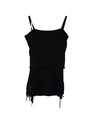 Isa Arfen Off-shoulder Top With Fringed Detail