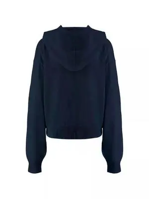ALLUDE Hooded Zip-up Sweater