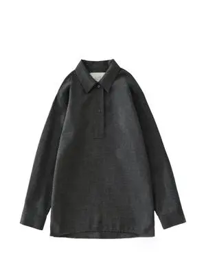 Studio Nicholson Half-placket Drop-shoulder Pinole Shirt