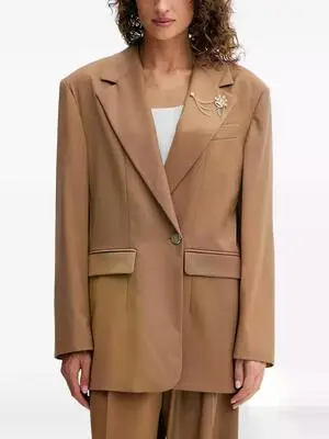 FRACOMINA Crown-embellished Long Blazer