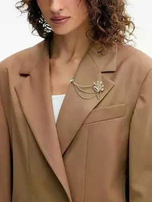 FRACOMINA Crown-embellished Long Blazer