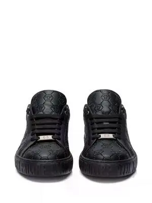 Philipp Plein Carson Monogram Strass Sneakers - Black