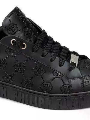 Philipp Plein Carson Monogram Strass Sneakers - Black