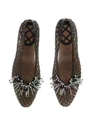 HEAVENLY JELLY Bead-embellished Ballerina Flats