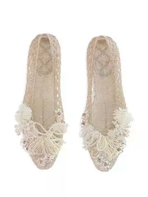 HEAVENLY JELLY Bead-embellished Ballet Flats