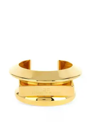 Elisabetta Franchi Logo-detail Cuff Bracelet - Gold
