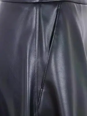 Max Mara Panelled A-line Leather Skirt - Black