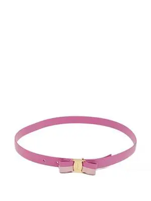 FERRAGAMO Bow Leather Belt - Pink