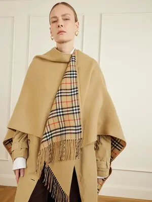 Burberry Reversible Checked Wool Wrap