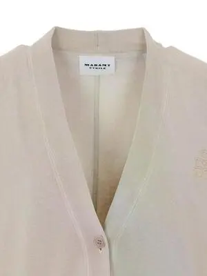 MARANT ETOILE Embroidered V-neck Cardigan - Neutrals