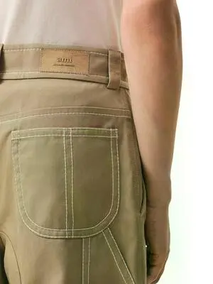 AMI Paris Cotton Worker Bermuda Shorts - Neutrals