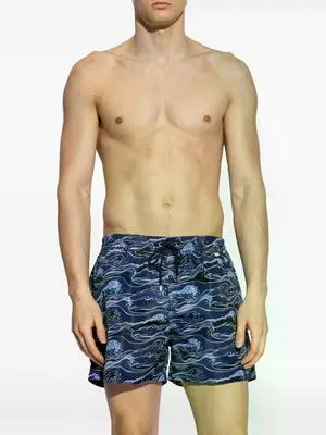 Paul Smith Wave-print Swim Shorts