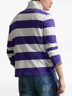 Polo Ralph Lauren Striped Long-sleeve Polo Shirt - Purple