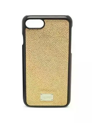Dolce & Gabbana Leather Iphone 7 Case - Gold