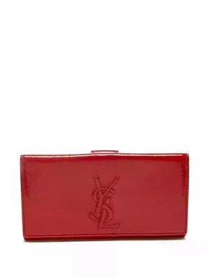 Saint Laurent Belle De Jour Logo Wallet - Red