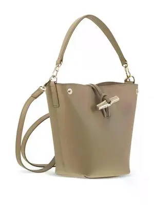Longchamp Le Roseau Leather Bucket Bag - Neutrals