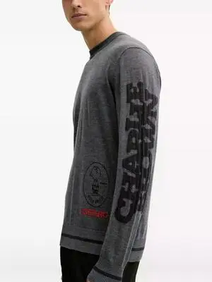 Iceberg Long-sleeve Sweater With Embroidered Motif