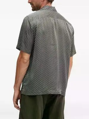 Frescobol Carioca Camp-collar Patterned Shirt - Black