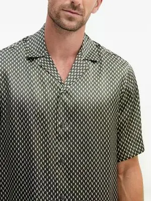 Frescobol Carioca Camp-collar Patterned Shirt - Black