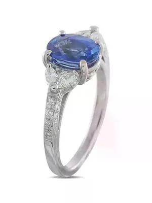 LB EXCLUSIVE Sapphire And Diamond Platinum Ring