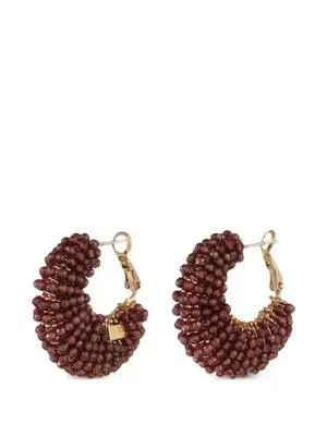 GAS BIJOUX Izza Beaded Hoop Earrings
