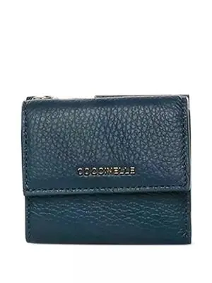 COCCINELLE Small Grained-leather Wallet - Blue