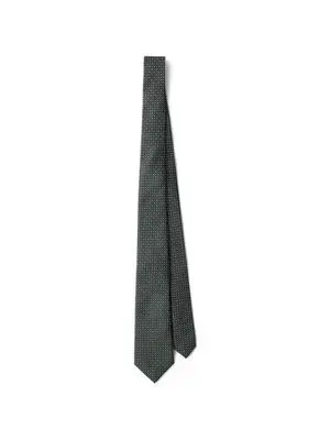 Prada Dotted Silk Tie - Green