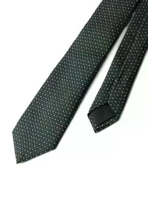 Prada Dotted Silk Tie - Green