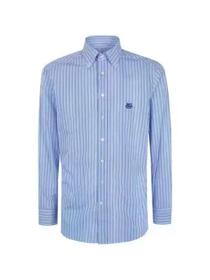 Etro Striped Buttoned Shirt - Blue
