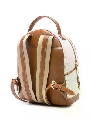 Moschino Embossed Logo Backpack - Neutrals