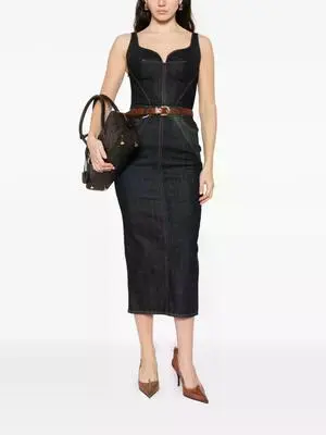 Givenchy Pocket Denim Midi Dress - Blue