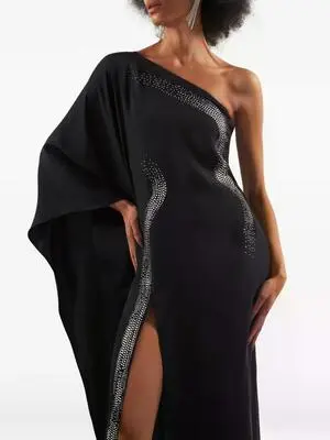 TALLER MARMO Palladium One-shoulder Embellished Maxi Dress