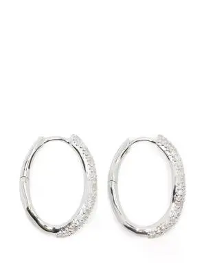 MISSOMA Molten Embellished Hoop Earrings - Silver